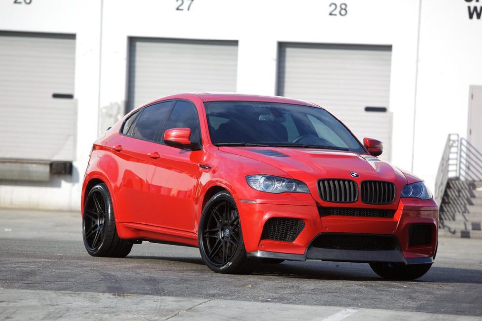 Sinister looking Red BMW X6M Photoshoot on iForged Concave Legacy V2 ...