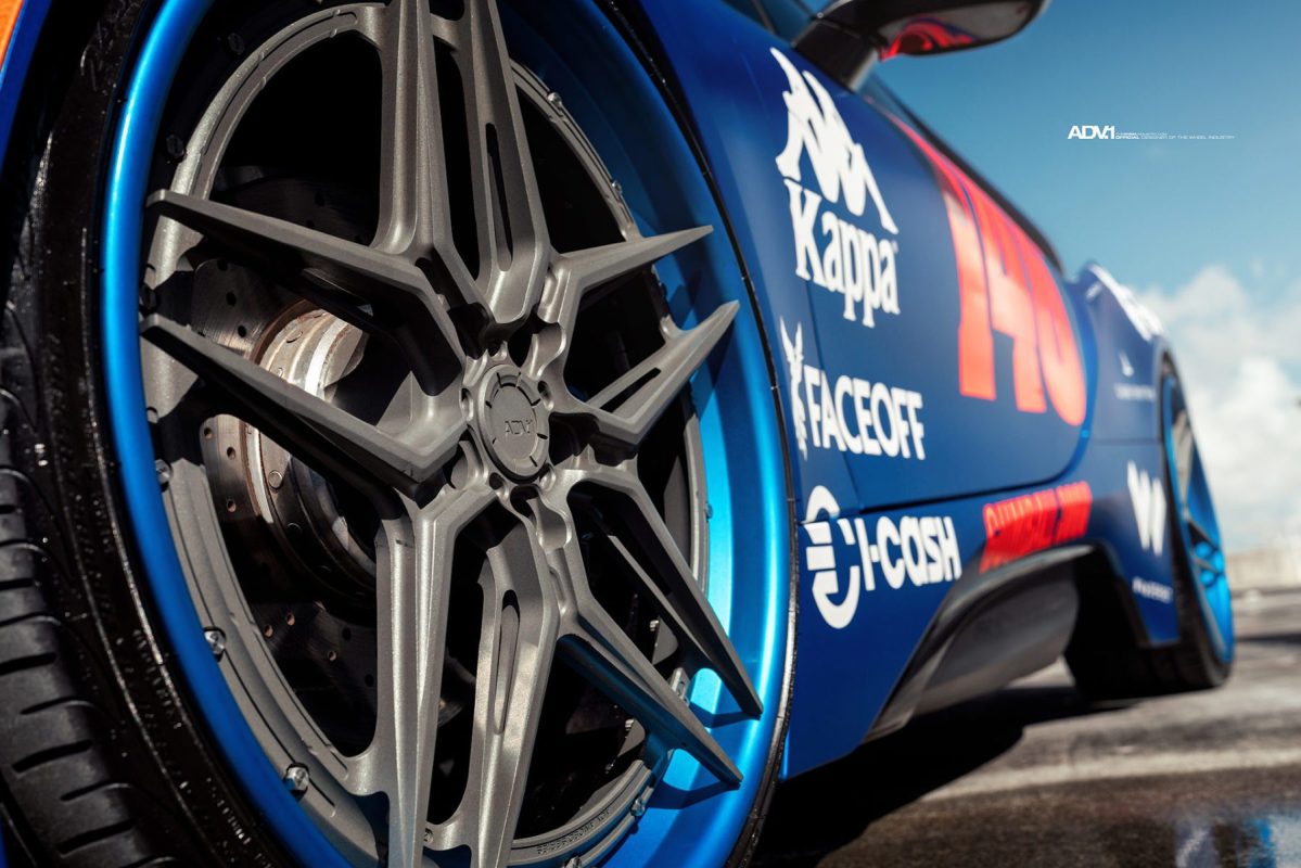 Matte Blue BMW i8 Gets ADV.1 Advanced Series Forged Wheels