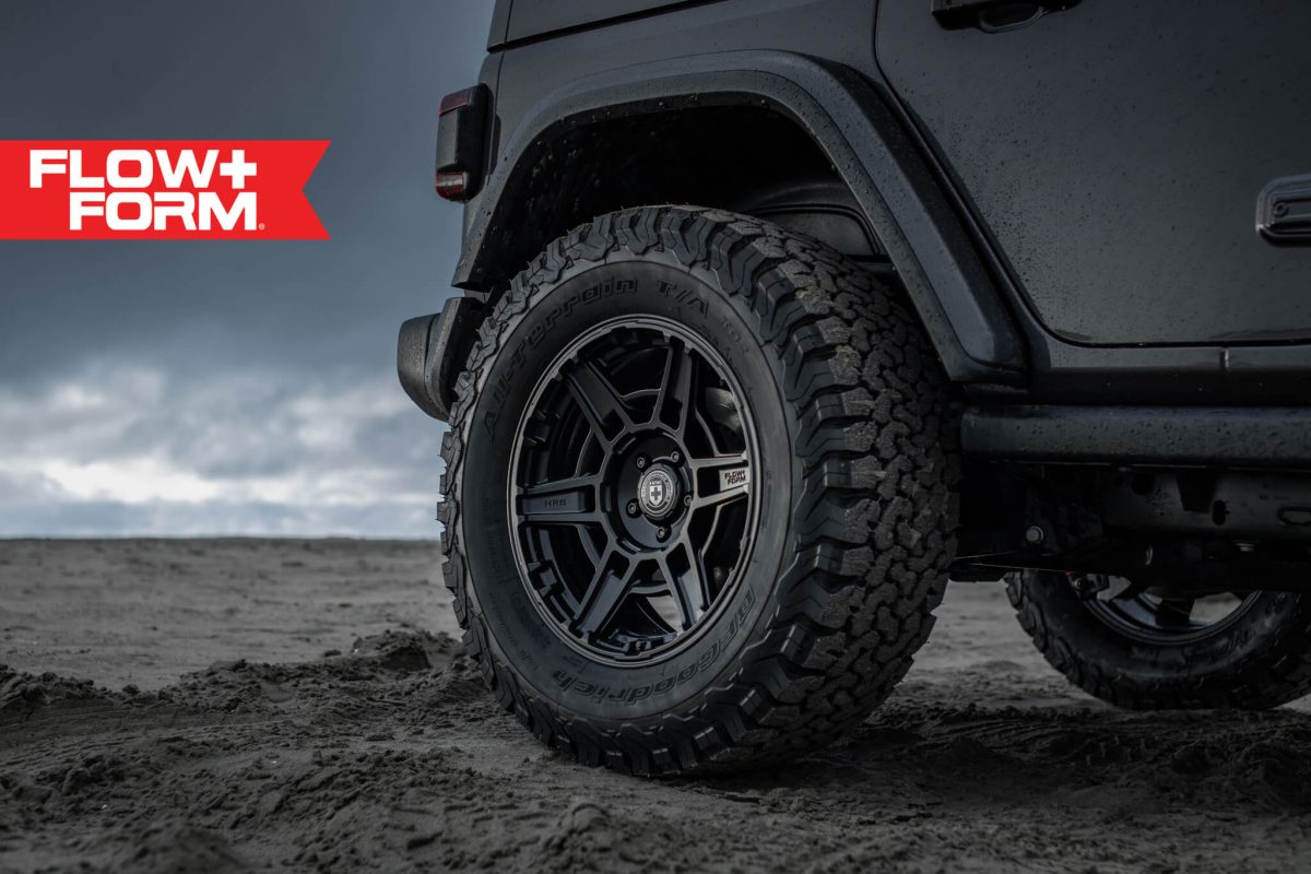 Gray Jeep Wrangler with HRE FlowForm FT1 Wheels in Tarmac - My Car Portal