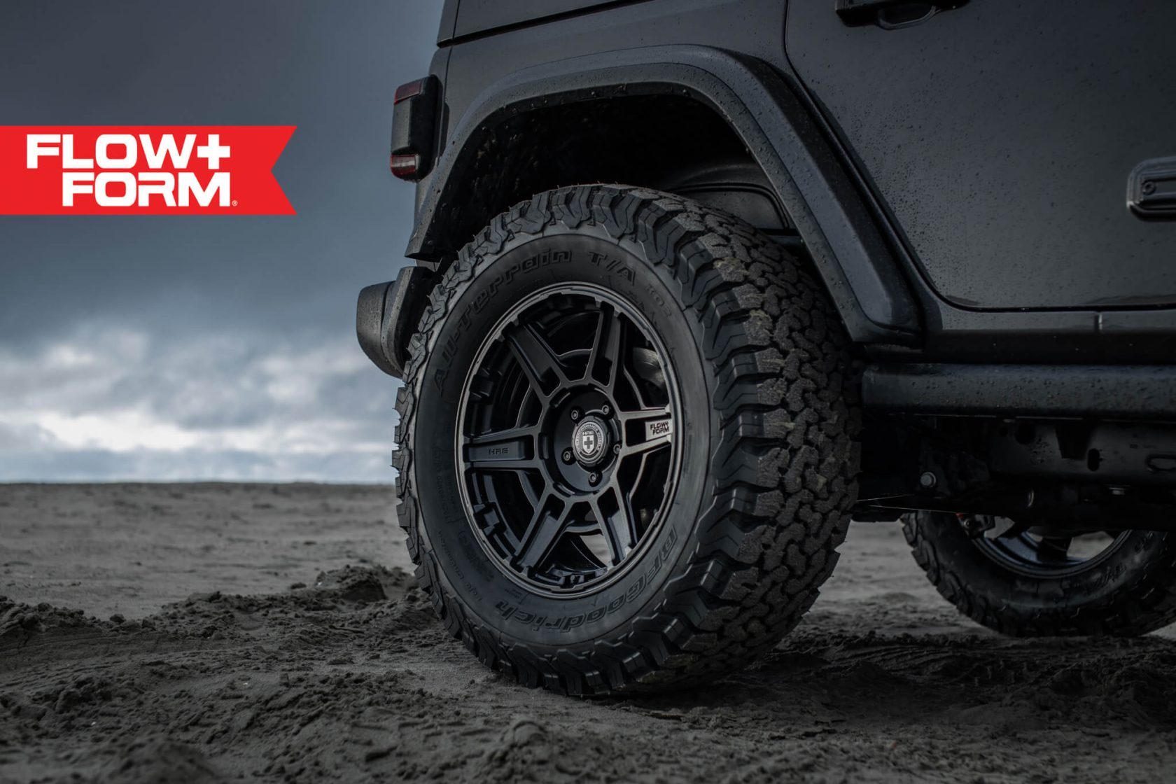 Gray Jeep Wrangler with HRE FlowForm FT1 Wheels in Tarmac - My Car Portal