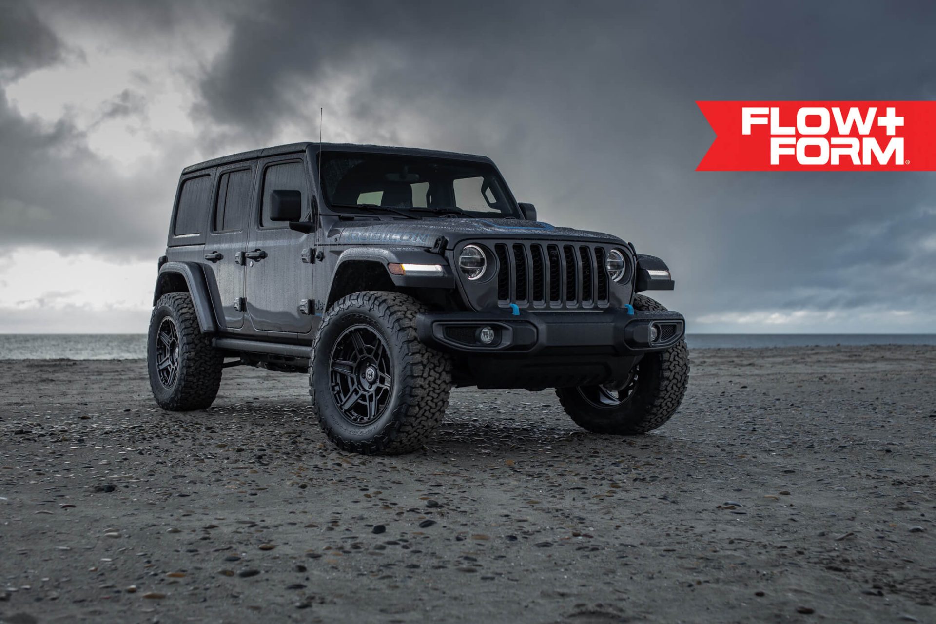 Gray Jeep Wrangler with HRE FlowForm FT1 Wheels in Tarmac - My Car Portal