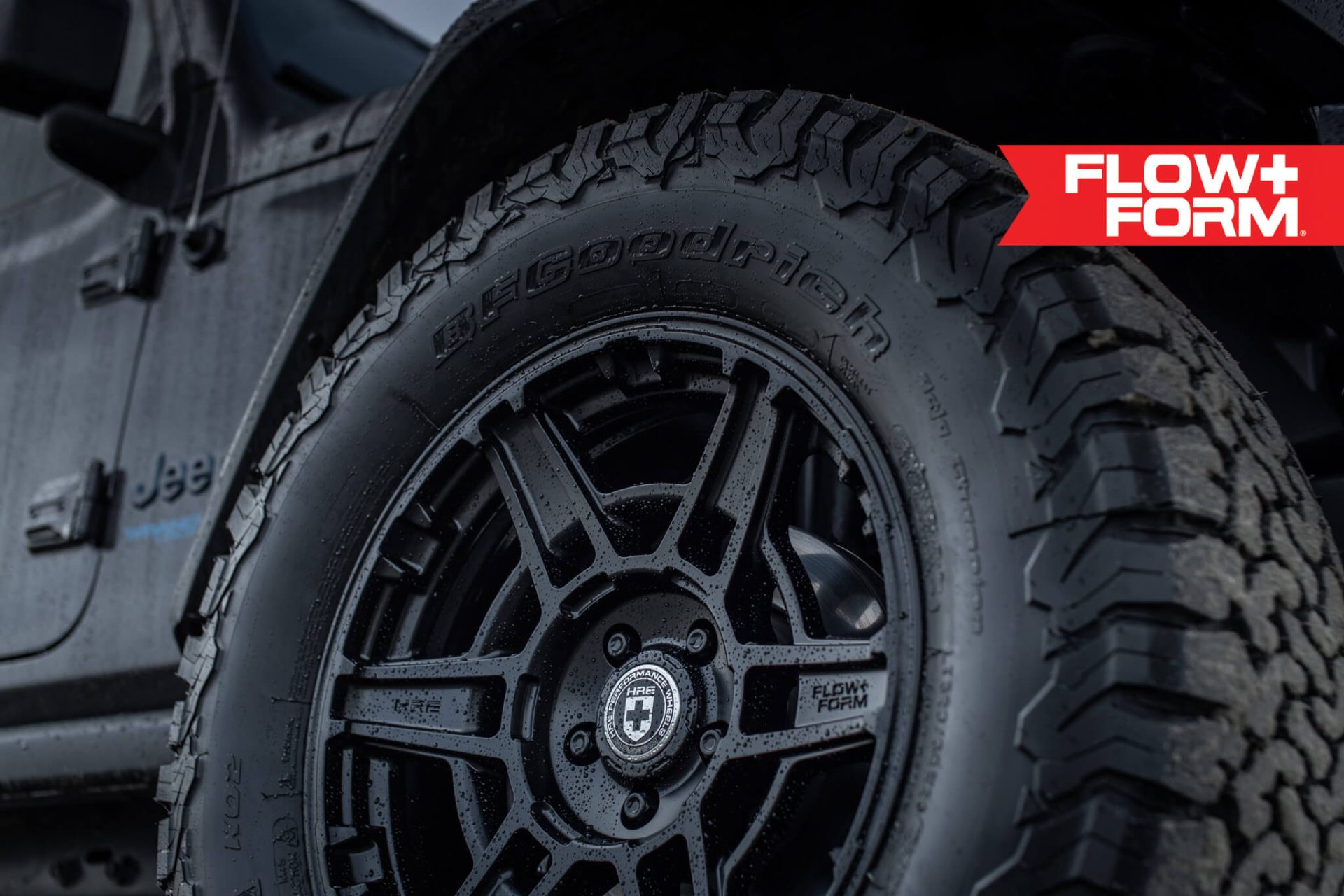 Gray Jeep Wrangler with HRE FlowForm FT1 Wheels in Tarmac - My Car Portal