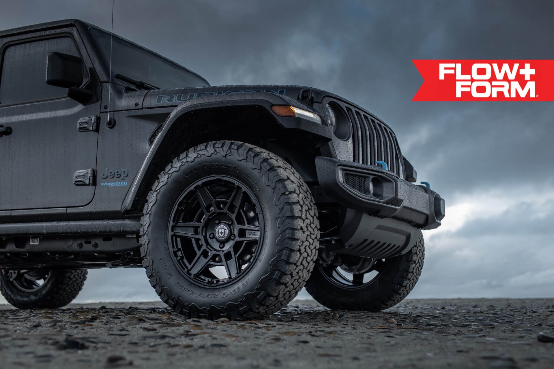 Granite Jeep Wrangler with HRE FlowForm FT1 Wheels in Tarmac - My Car ...