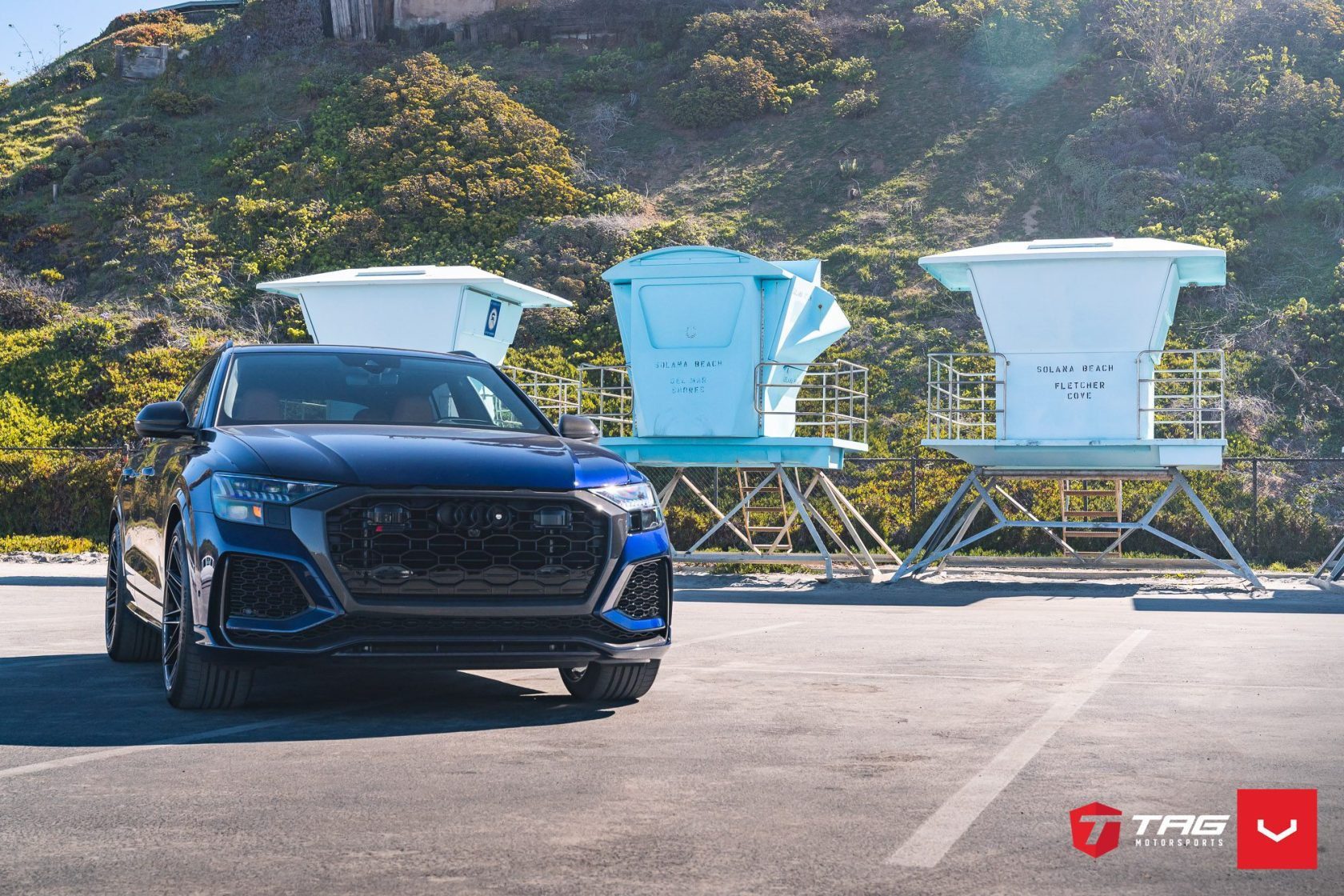 Navarra Blue Metallic Audi RSQ8 On Vossen HF-7 Wheels - My Car Portal