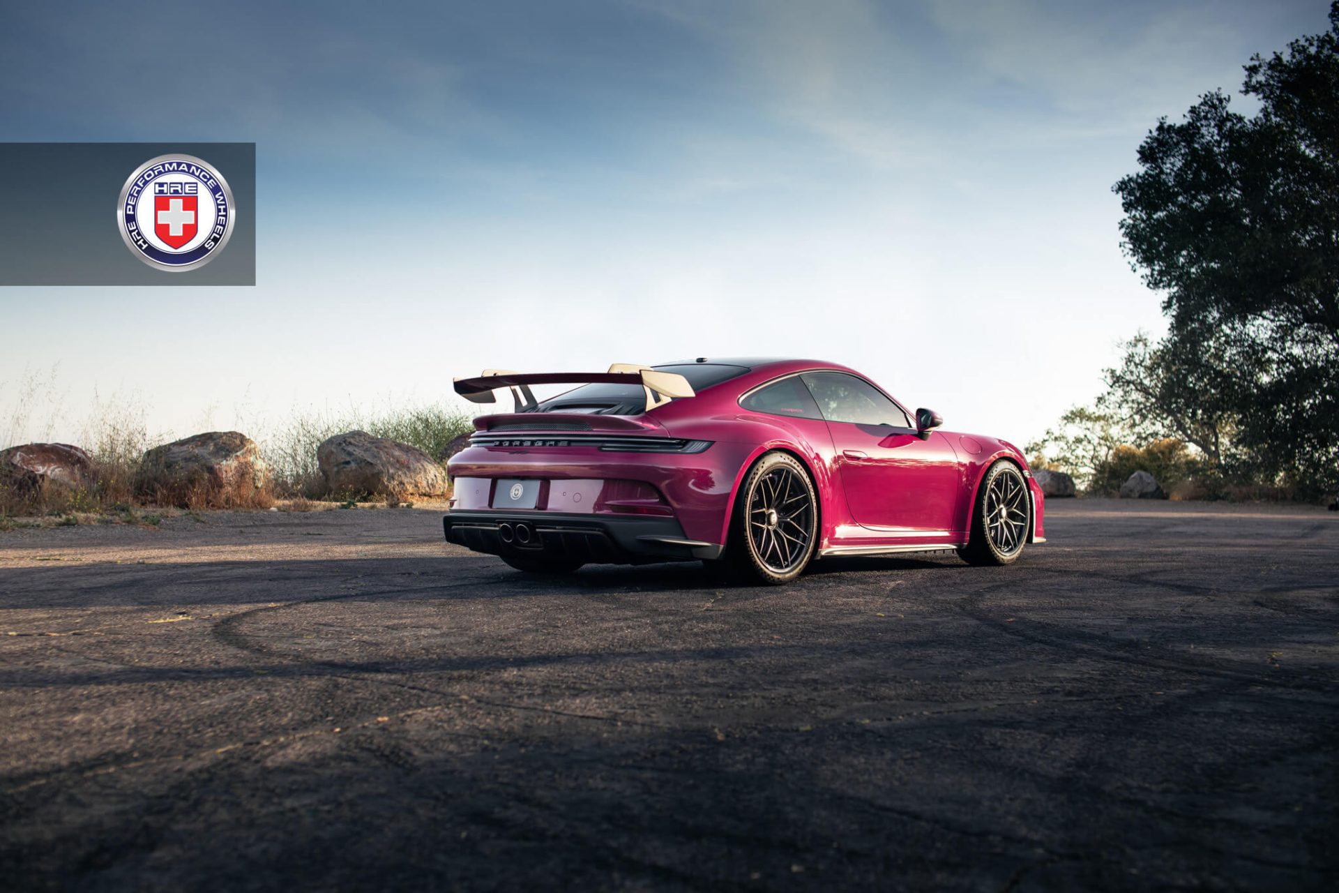 Photoshoot: Ruby Stone Red Porsche 992 GT3 with HRE HX100 CRBN Wheels ...