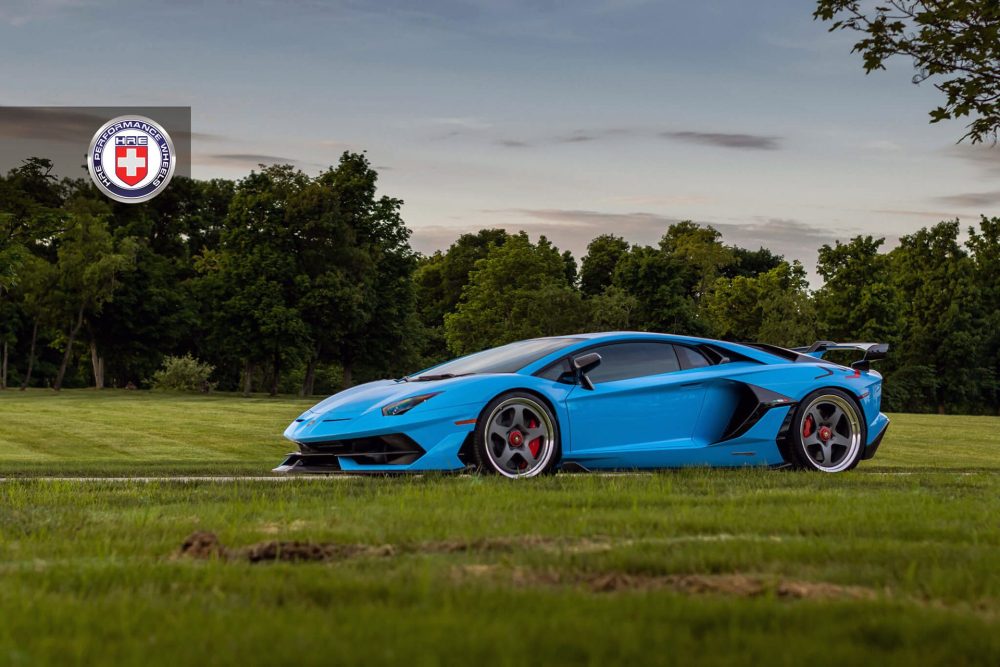 Lamborghini Aventador SVJ with HRE Vintage 527 FMR Wheels in Satin ...