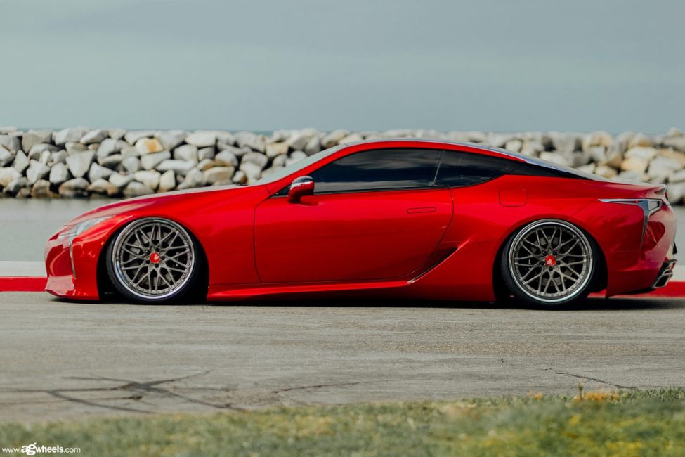 Infrared Lexus LC500 Looks Stunning on AG SR10 Wheels in Brushed Grigio ...
