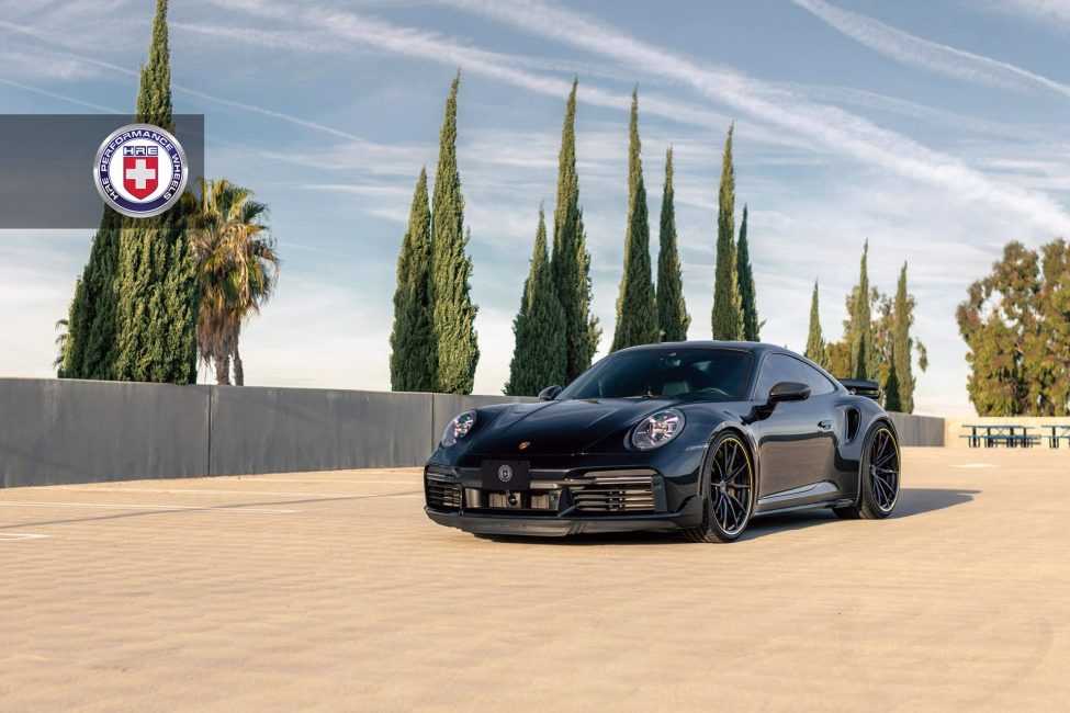 Porsche 992 Turbo S with HRE S104SC Wheels in Satin Black / Gloss Black ...