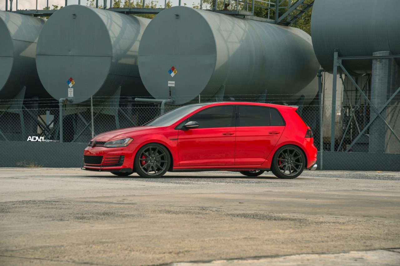 King's Red Metallic VW Golf GTI Gets ADV.1 FLOWSpec Wheels - My Car Portal