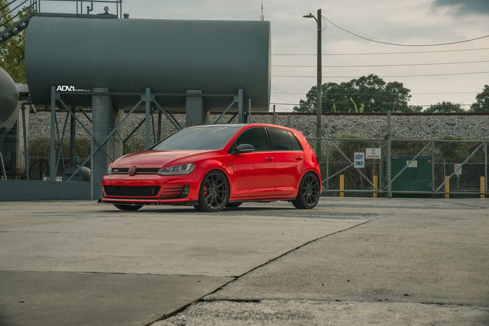 King's Red Metallic VW Golf GTI Gets ADV.1 FLOWSpec Wheels - My Car Portal