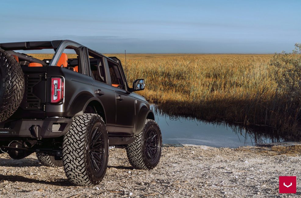 Matte Black Ford Bronco - Vossen Hybrid Forged Series HF6-5 Wheels - My ...